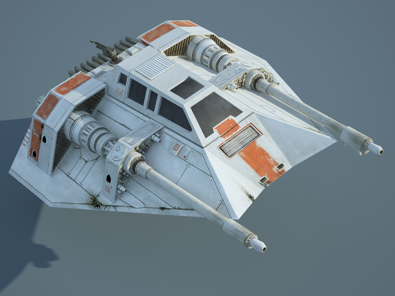 star wars t-47 airspeeder 3d model
