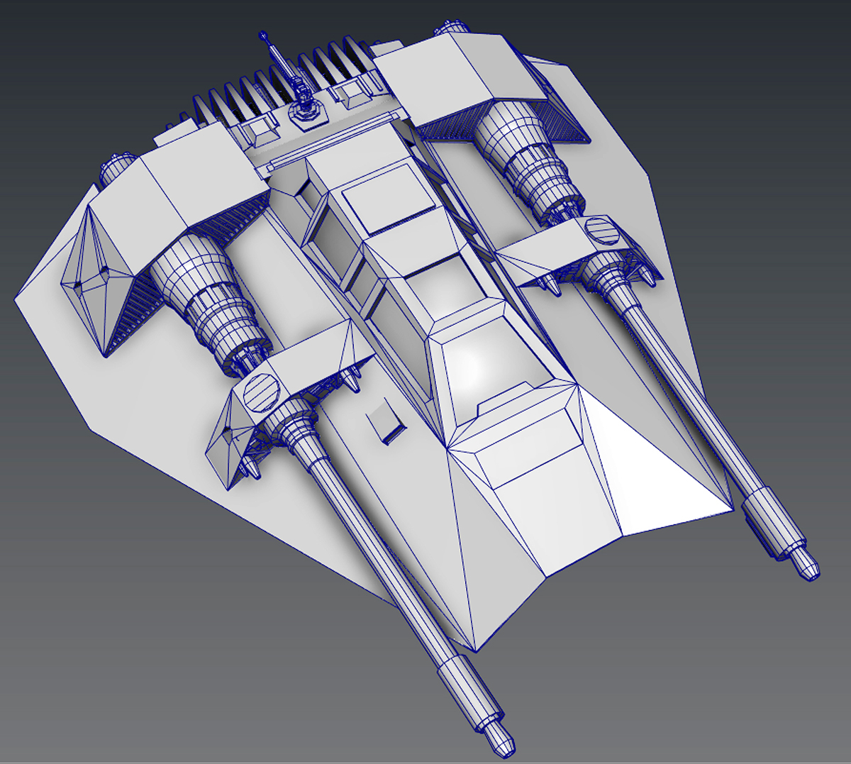 star wars t-47 airspeeder 3d model