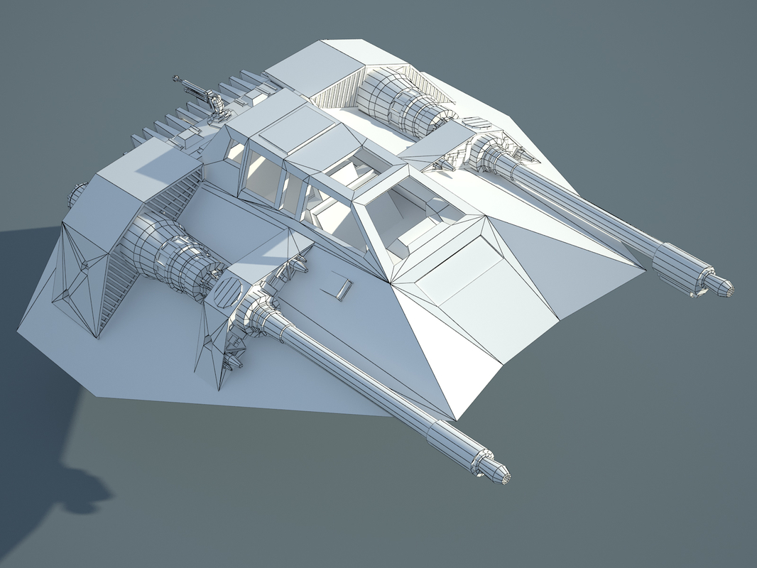 star wars t-47 airspeeder 3d model
