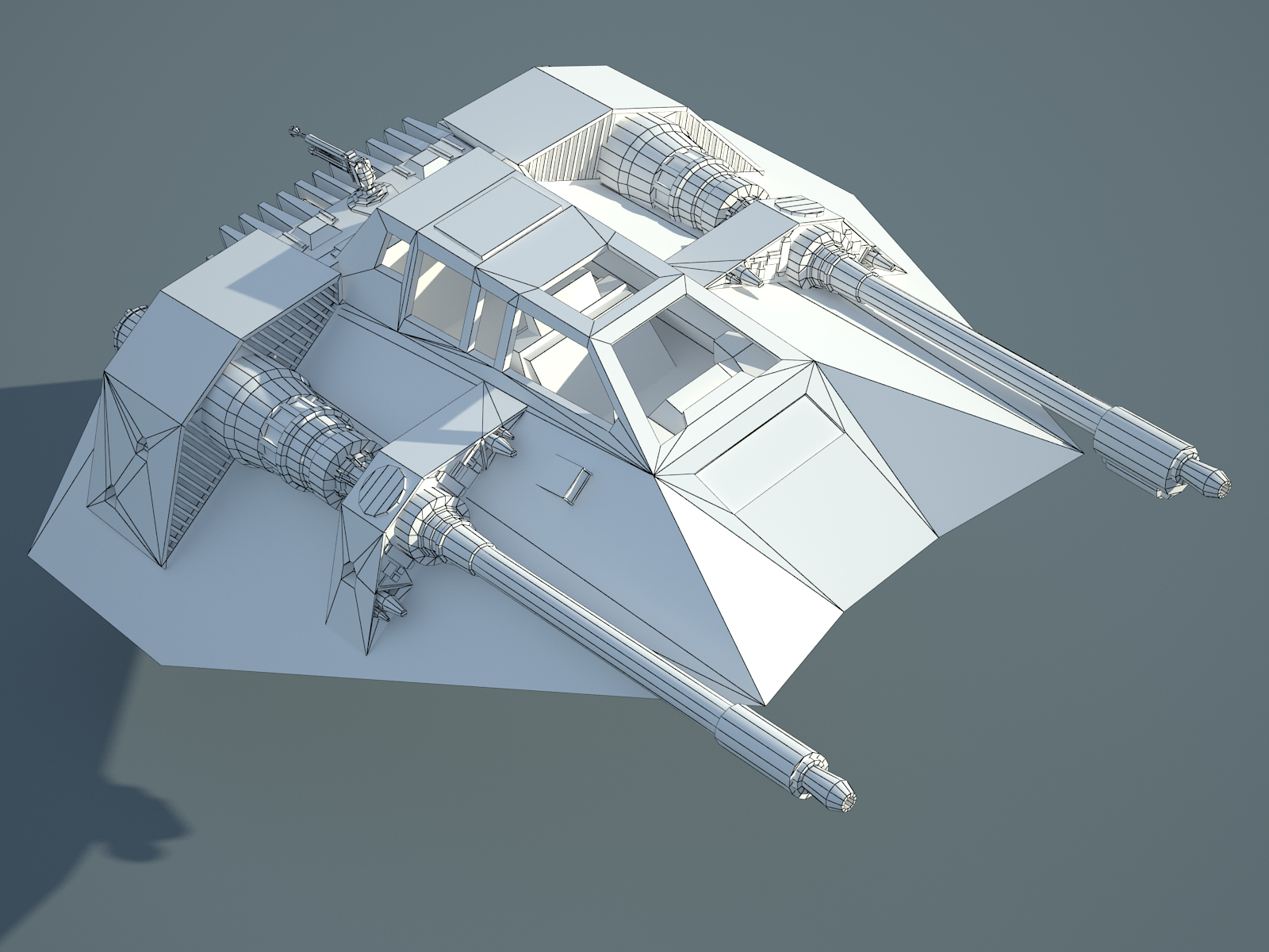 star wars t-47 airspeeder 3d model