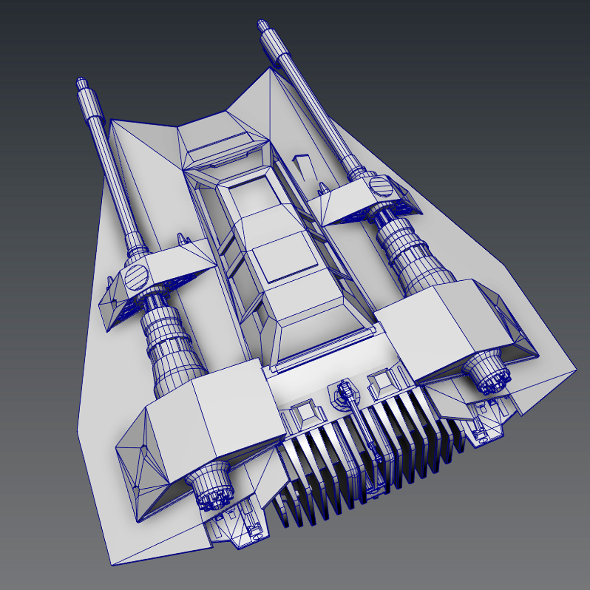 star wars t-47 airspeeder 3d model