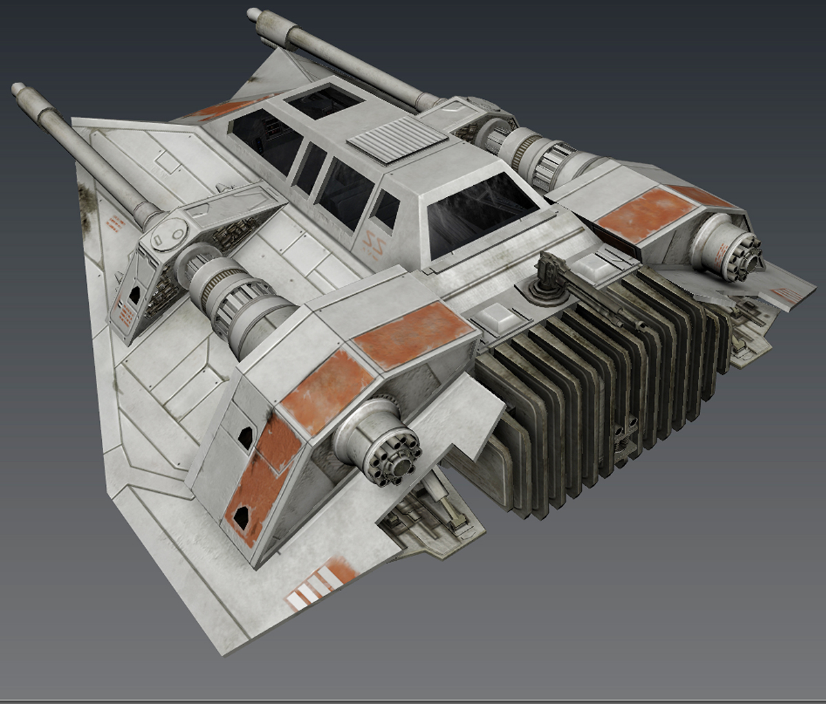 star wars t-47 airspeeder 3d model