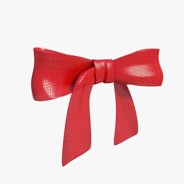 3d red bow model