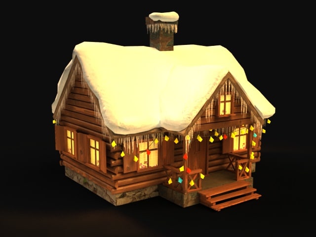 christmas house 3d max