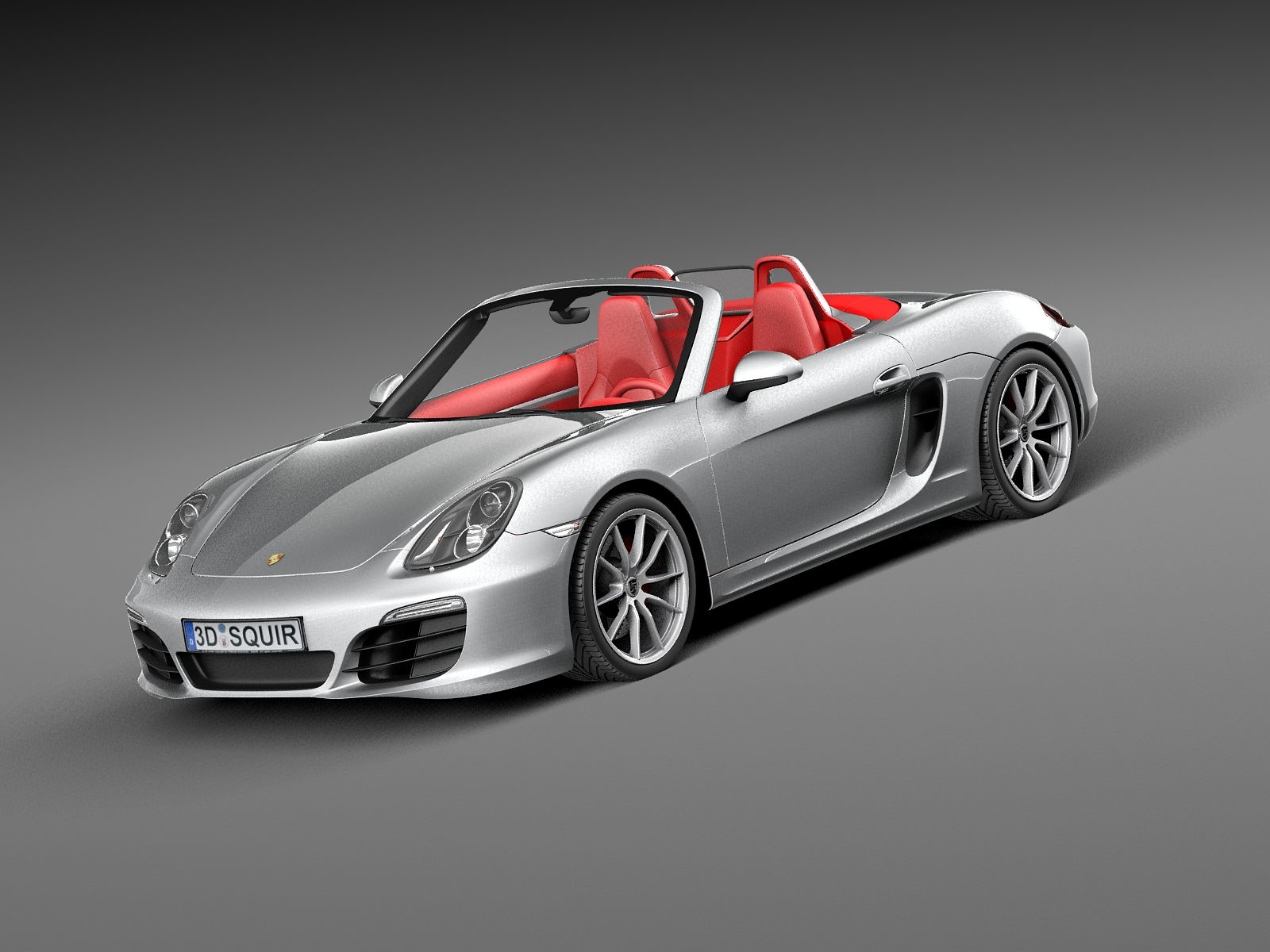 3d porsche boxster s sport car
