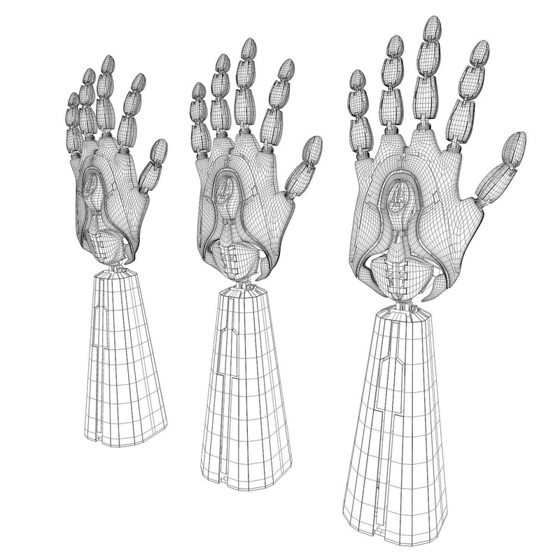 3d model robot hand bot