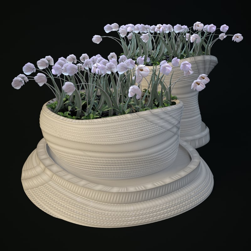 3d flower pot