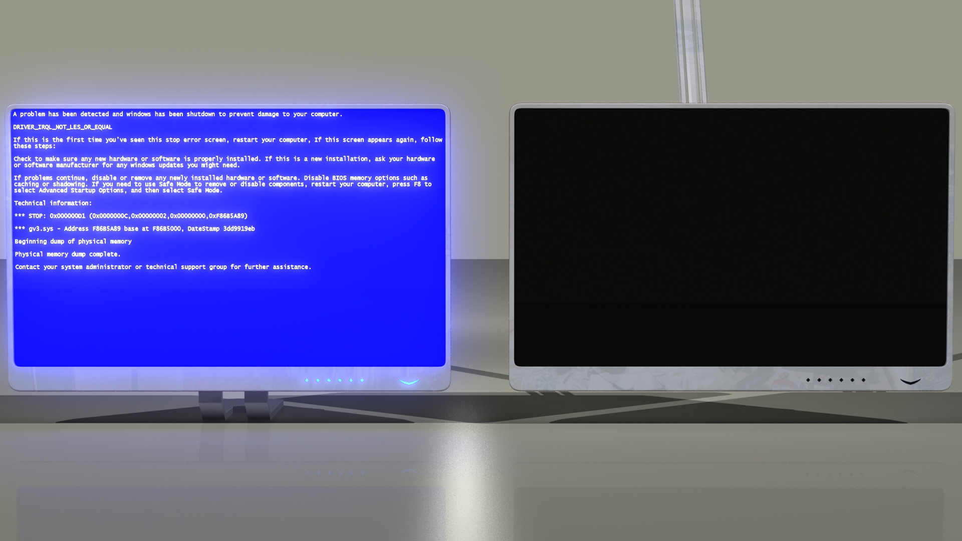 3d simple monitor screen model