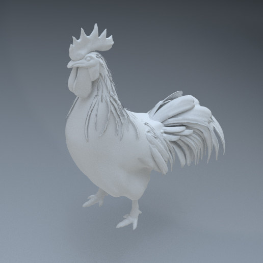 3d rooster