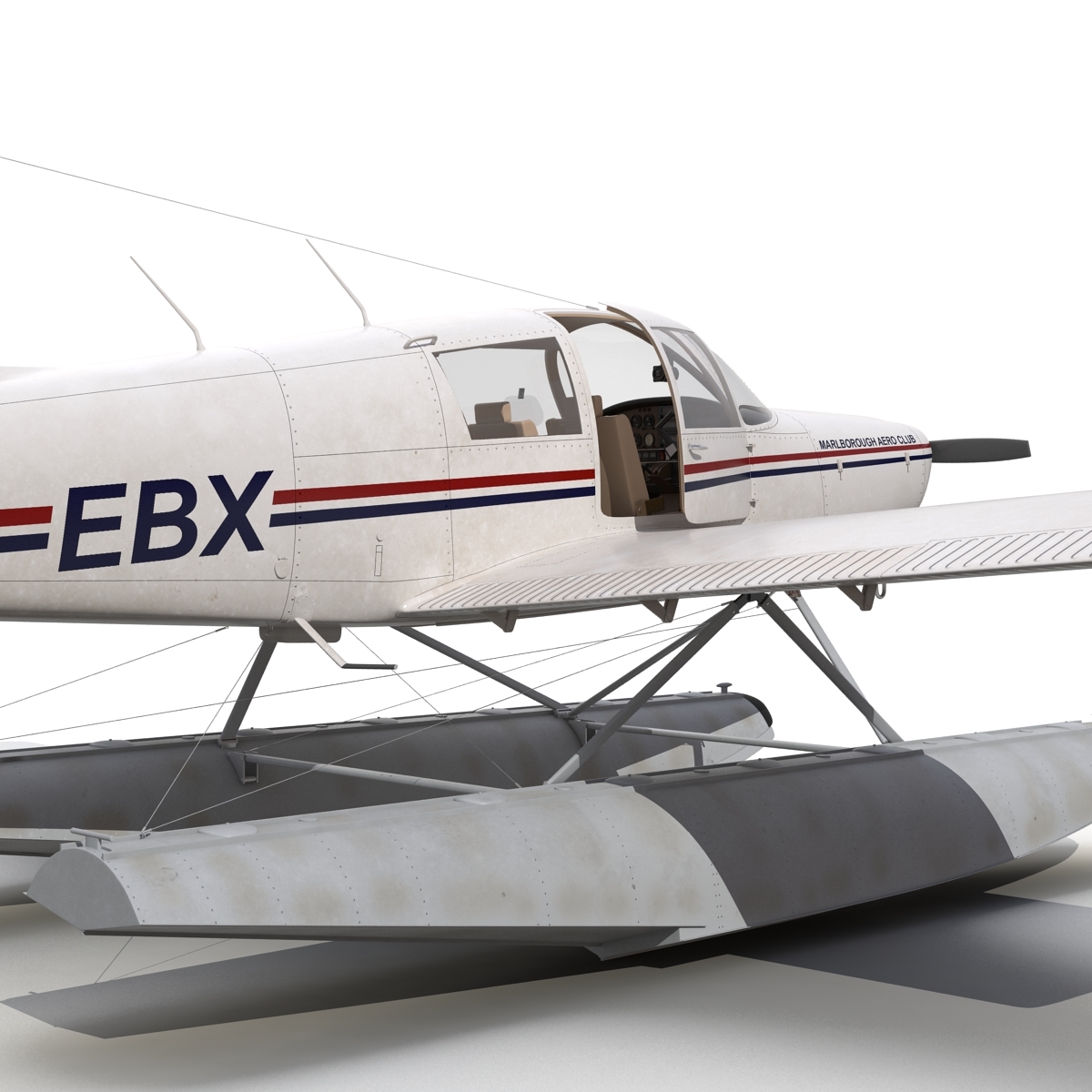 Leichtflugzeug Piper PA-28 Cherokee Seaplane Rigged 3D-Modell 3D-Modell ...