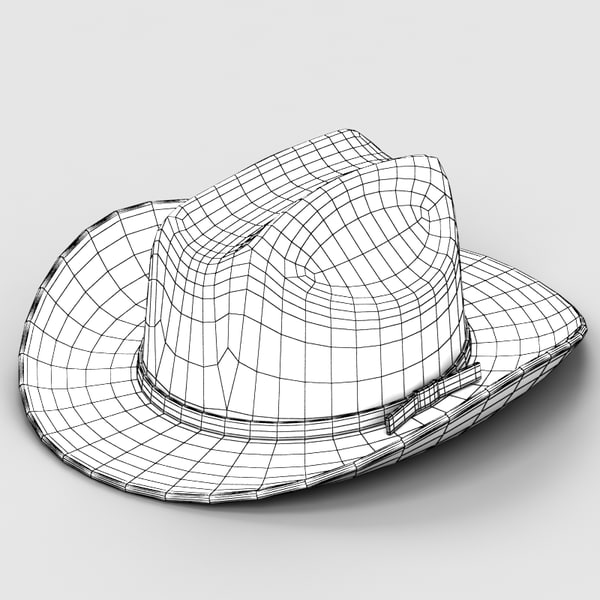 3d cowboy hat model