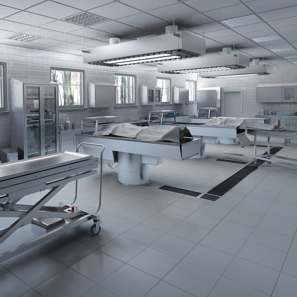 3d anatomy autopsy laboratory equipment model