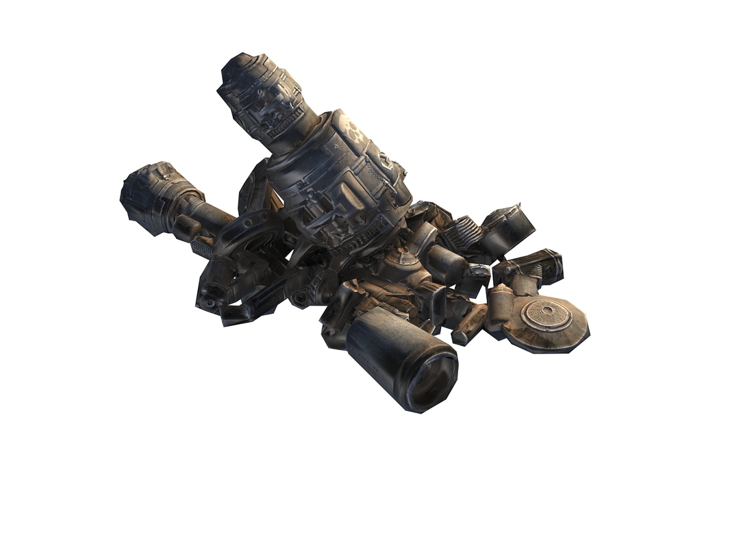 3d model of spaceship scrap wreck
