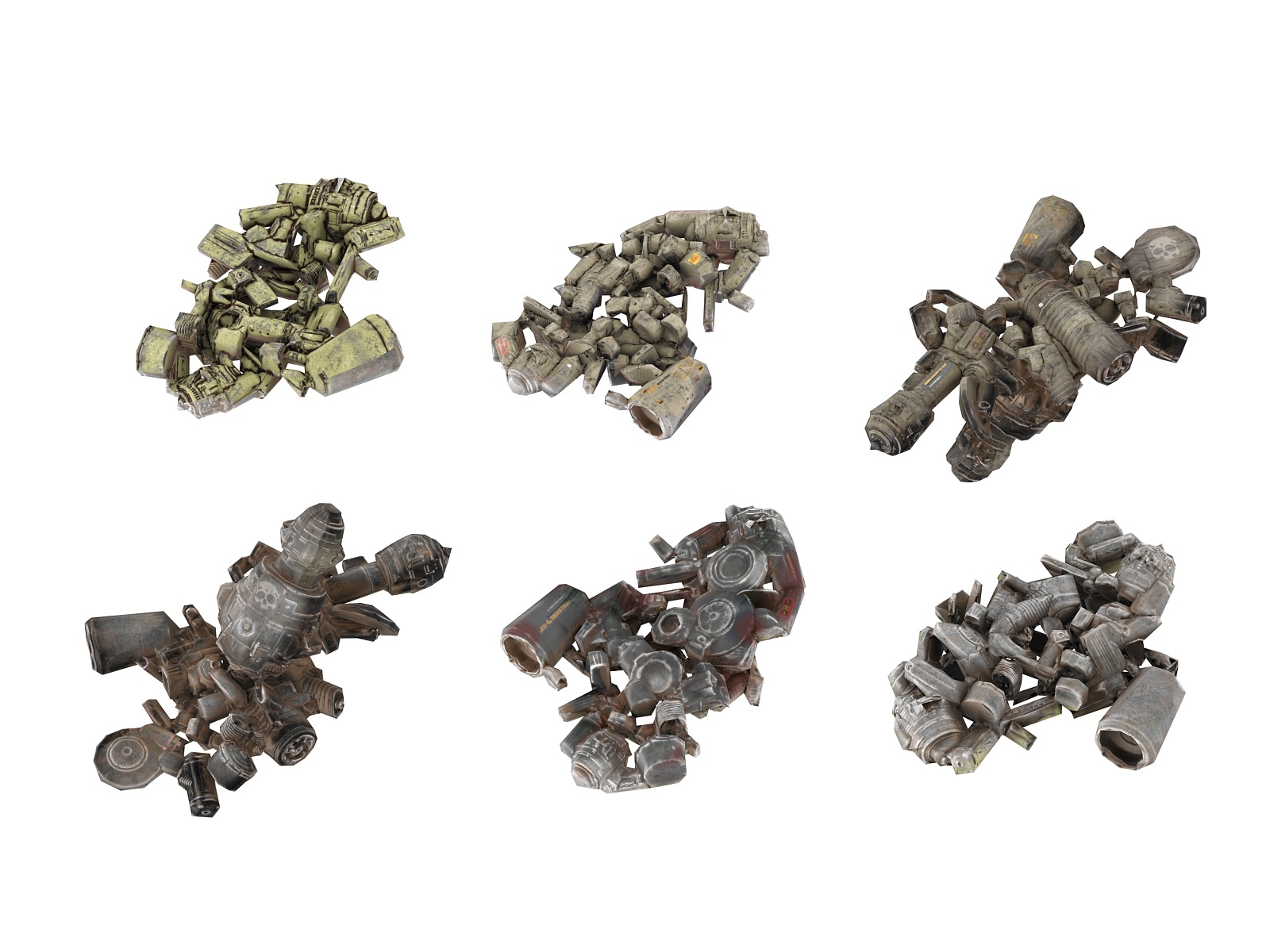 3d model of spaceship scrap wreck