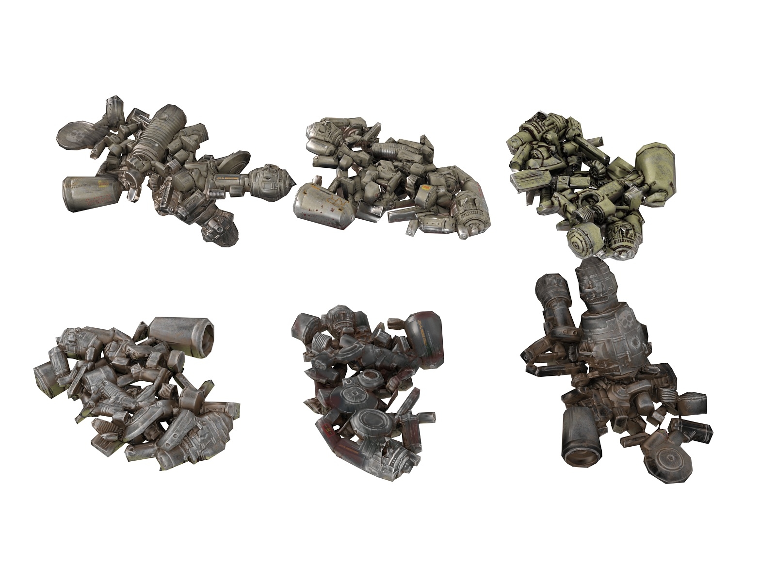 3d model of spaceship scrap wreck