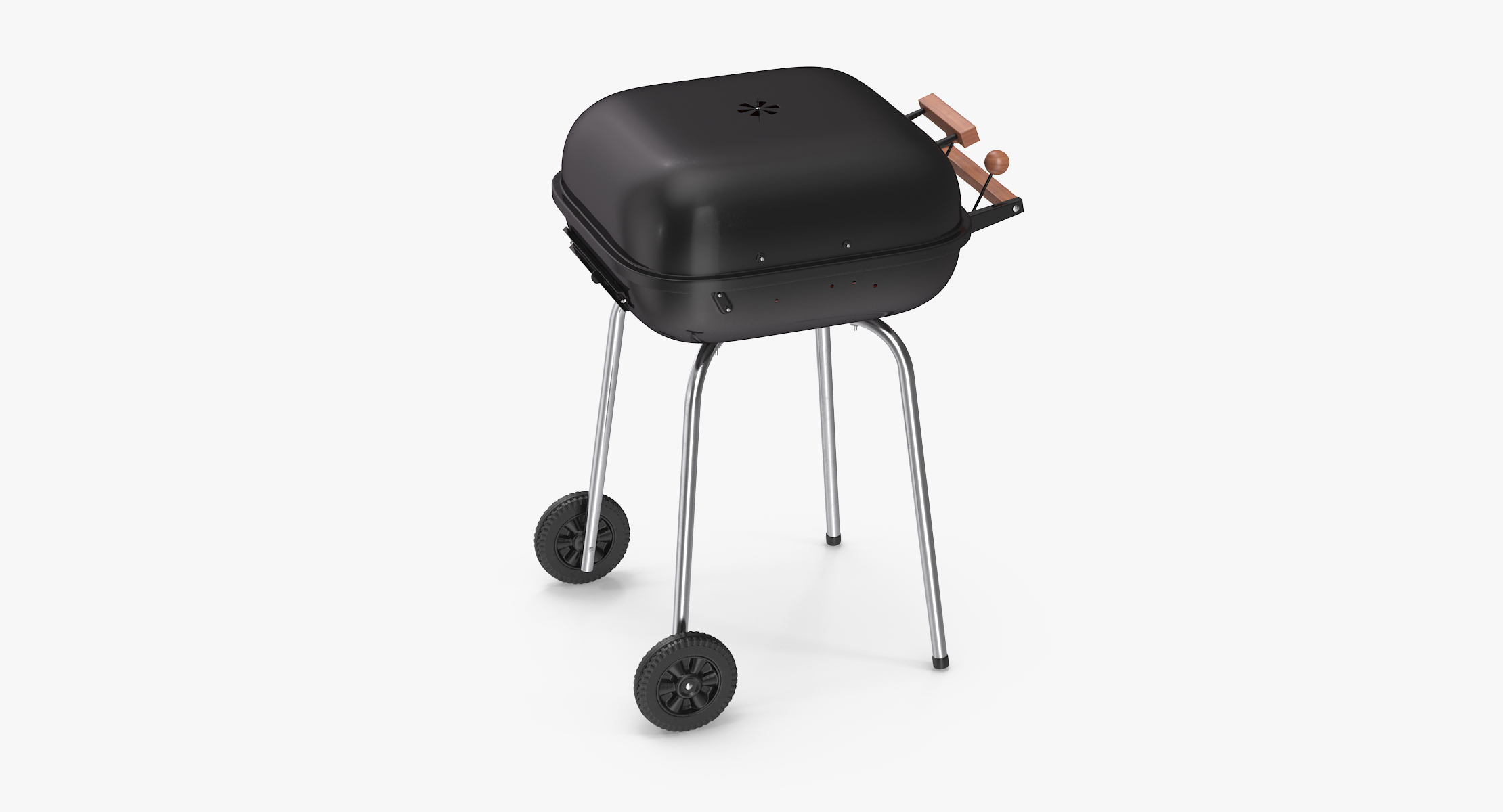 3d model square bbq grill
