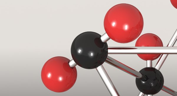 3d molecular carbon dioxide model