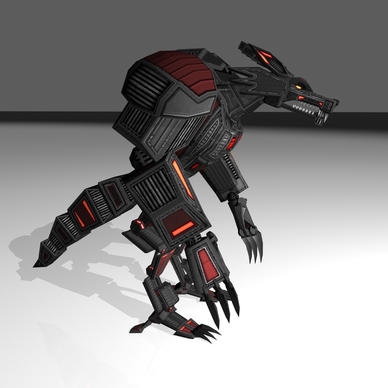 3d model of werewolf mech