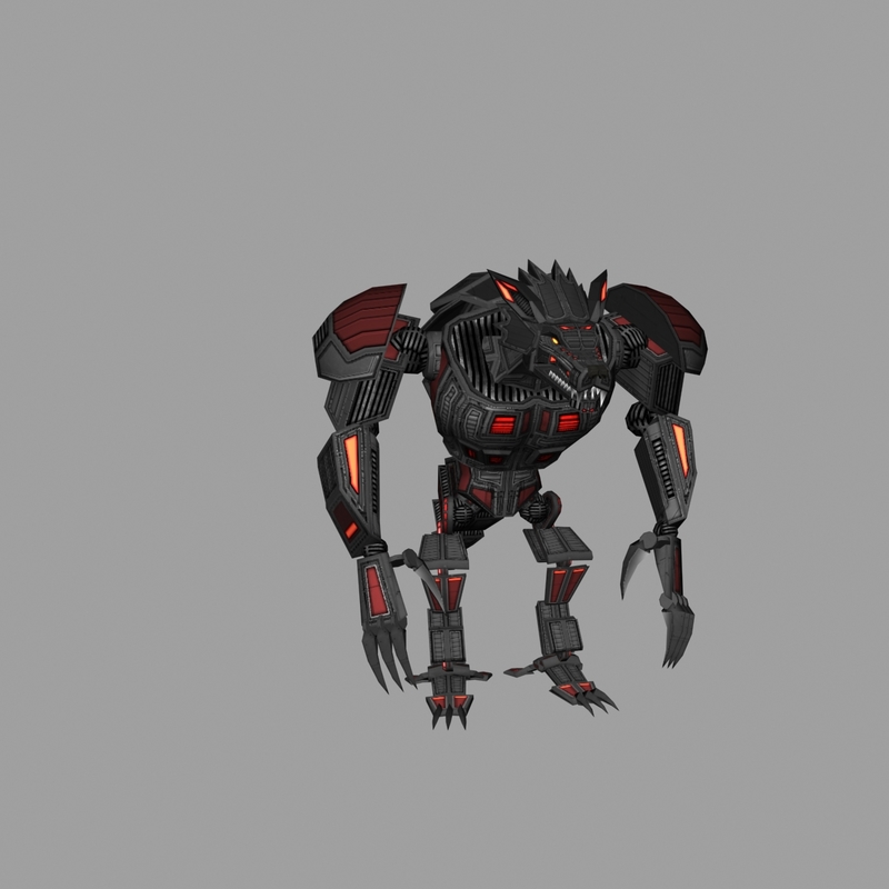 3d model of werewolf mech