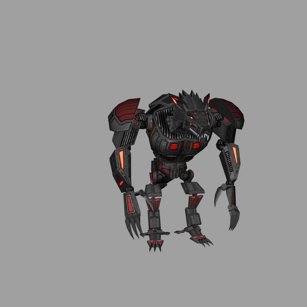 3d model of werewolf mech