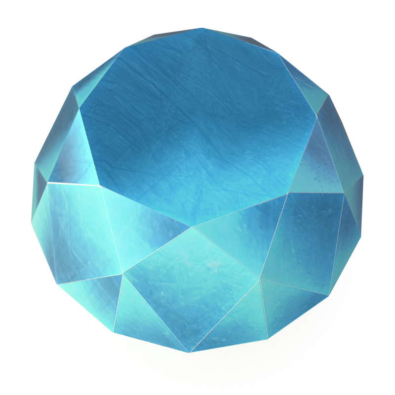 stylized cartoon gem 3d max