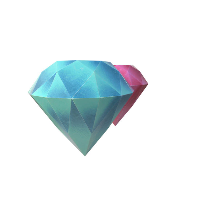 stylized cartoon gem 3d max