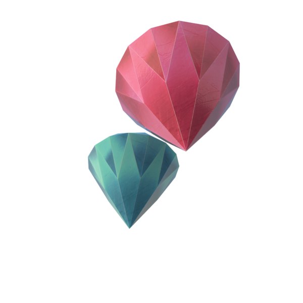 stylized cartoon gem 3d max