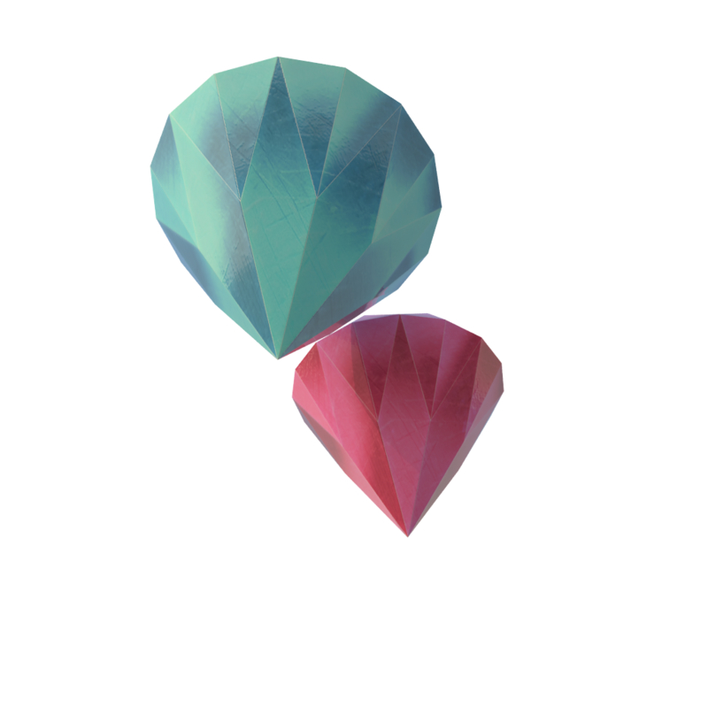 stylized cartoon gem 3d max