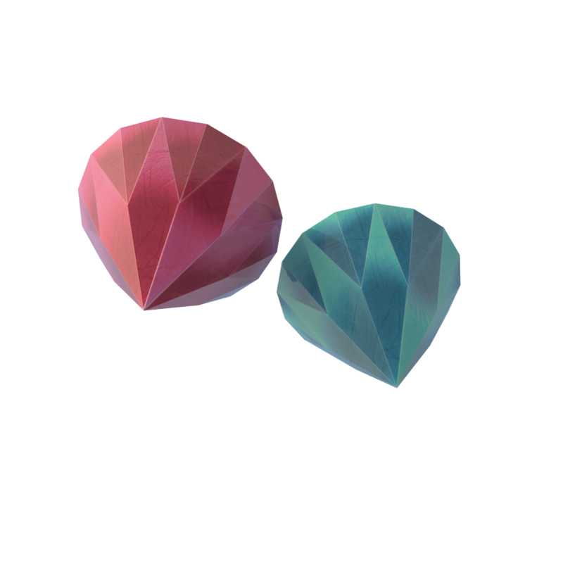 stylized cartoon gem 3d max