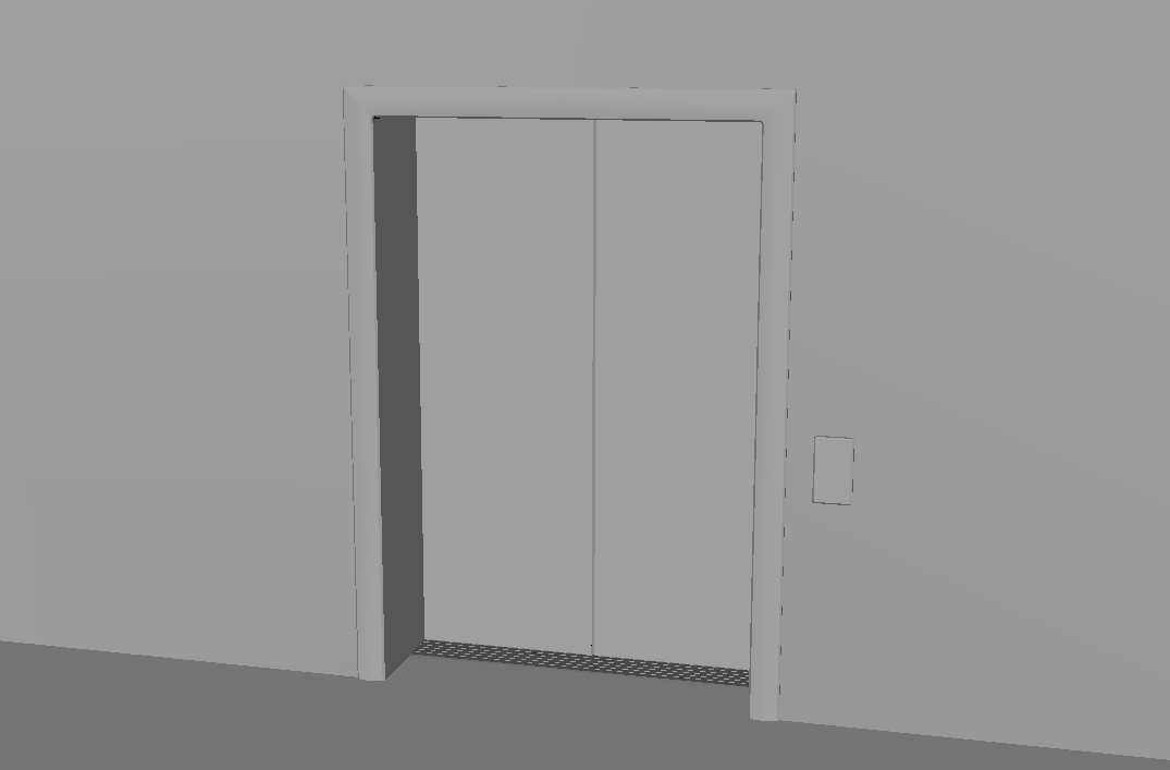 3d model elevator doors