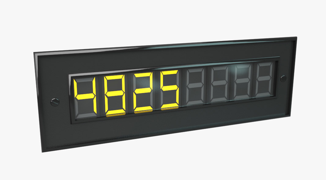 digital counter 3d model