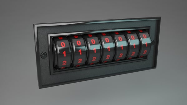 analog counter 3d model