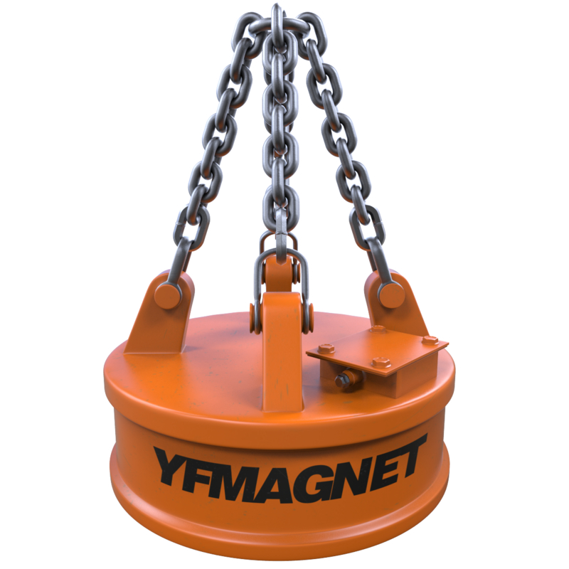 3d model industrial magnet crane