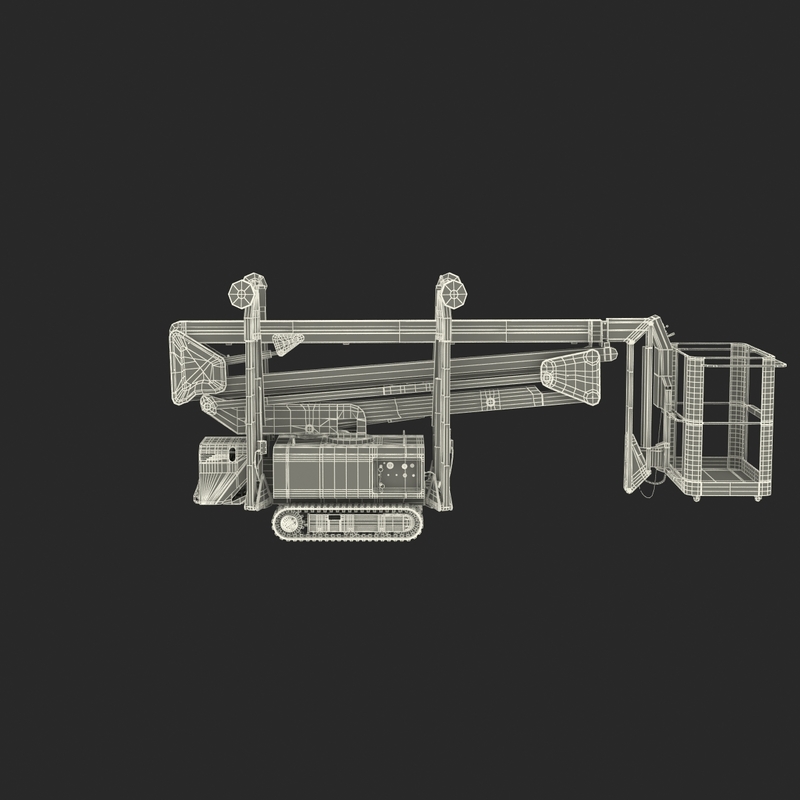 3d model telescopic boom lift generic