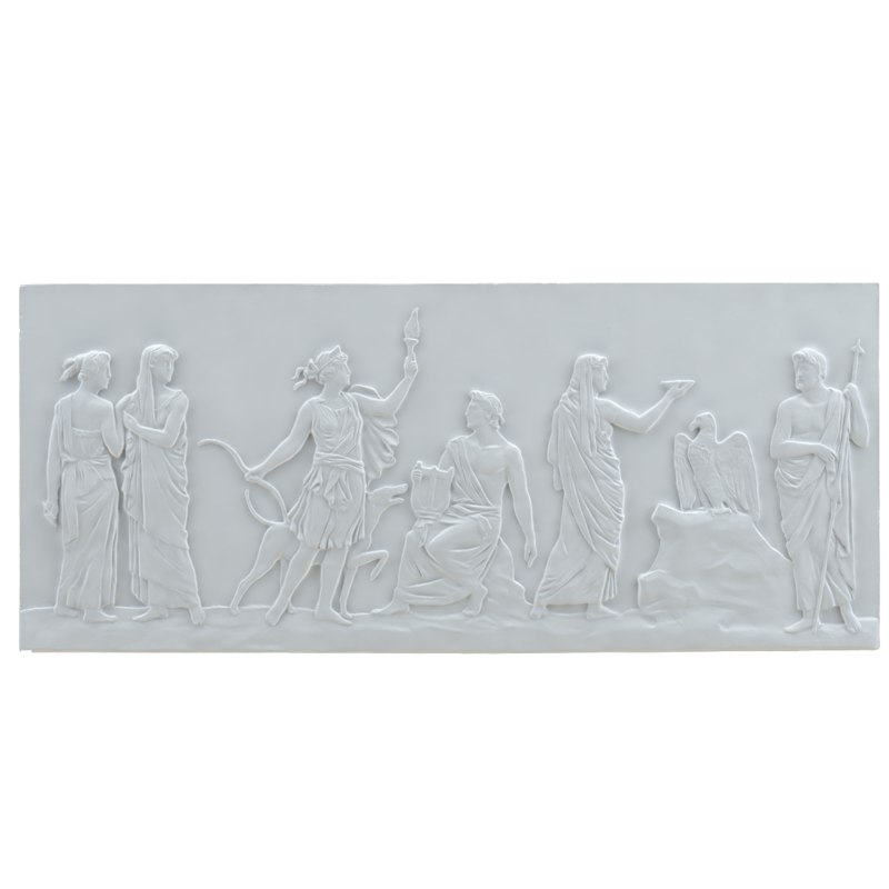 3d bas-relief architecture element model