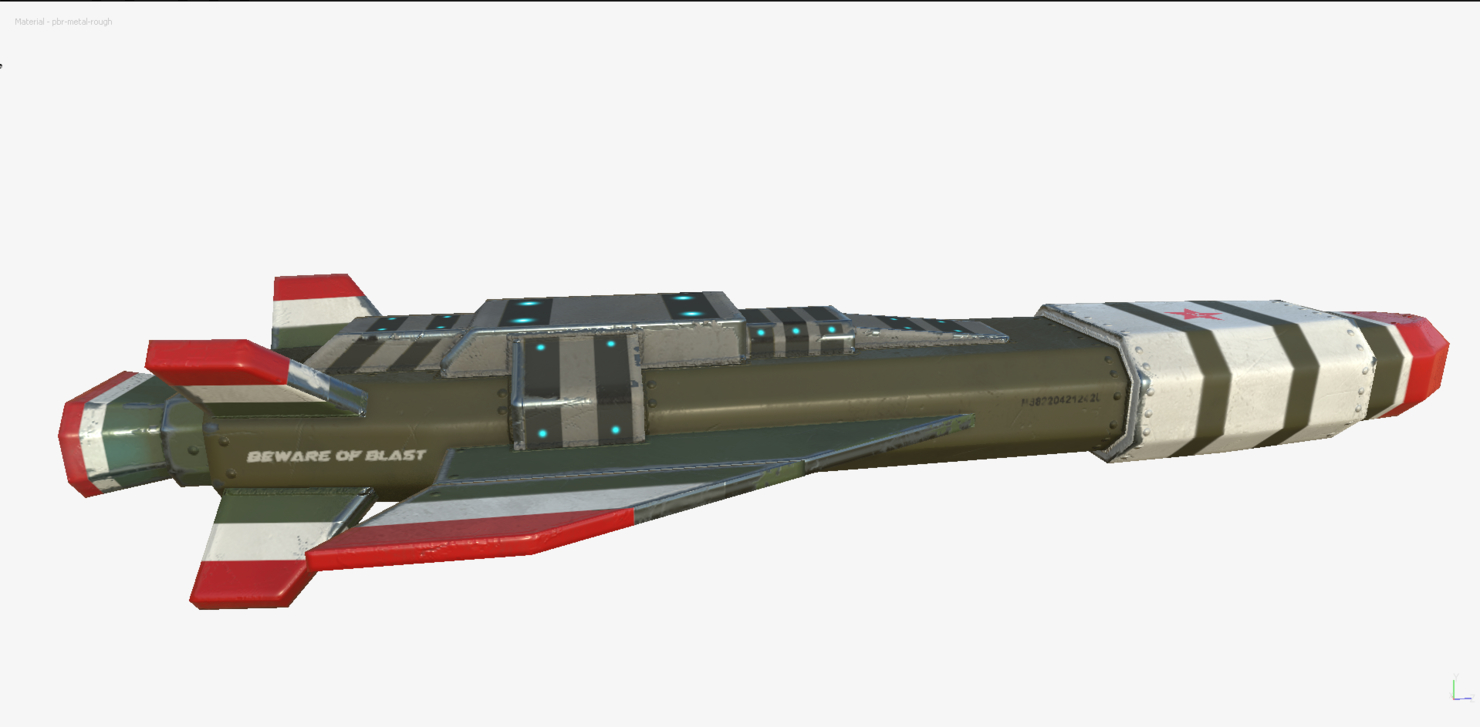 sci-fi missiles set 3d model