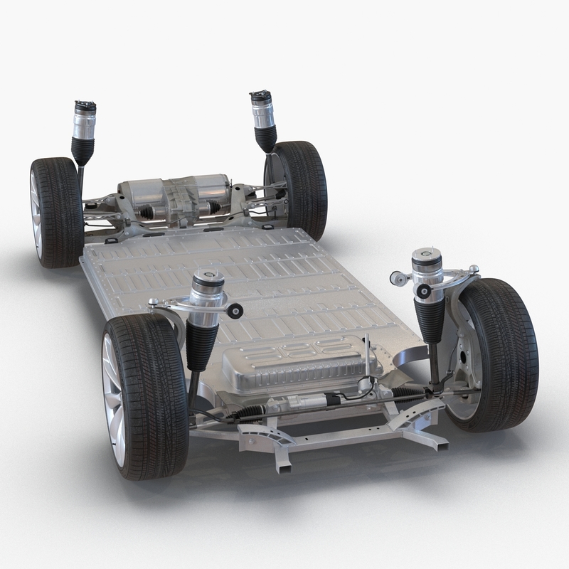 tesla s chassis 2 3d max