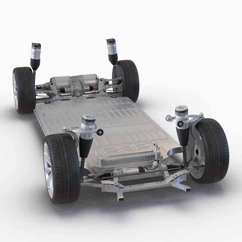 tesla s chassis 2 3d max
