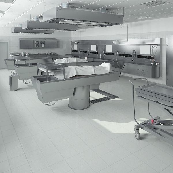 anatomy autopsy laboratory equipment 3d model