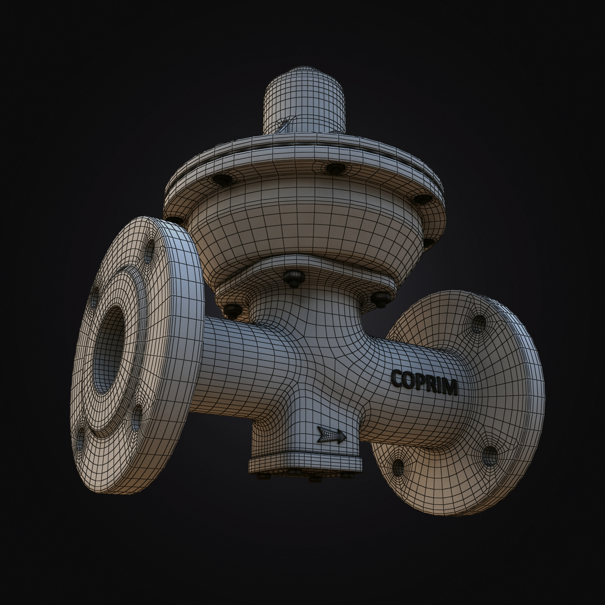 3d model gas pressure regulator