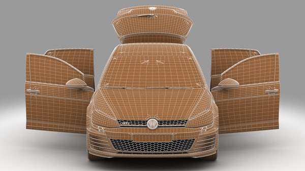 3d model car doors gti