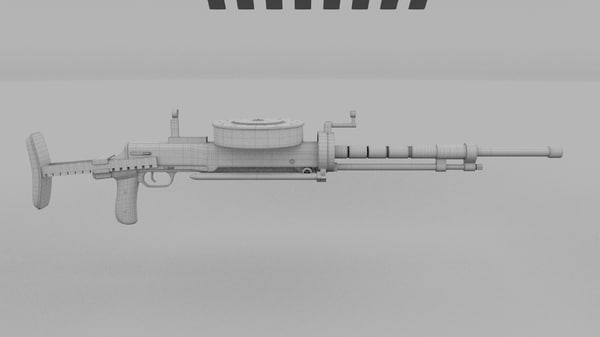 3d model degtyaryov dt machine gun