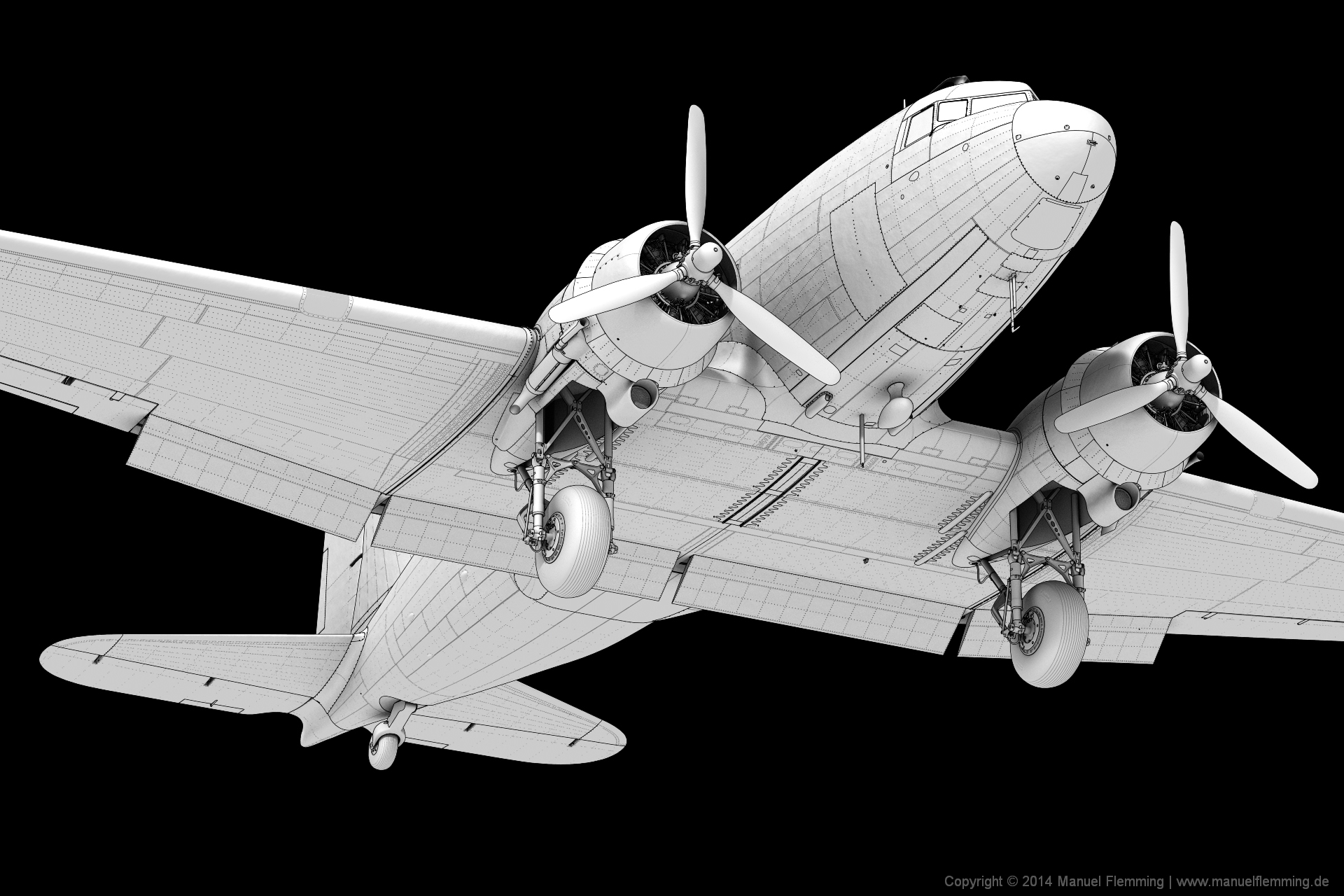 3d model douglas c-47 skytrain world s