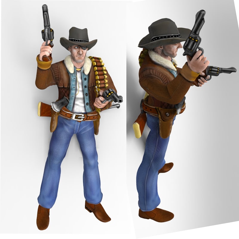 3d model cowboy