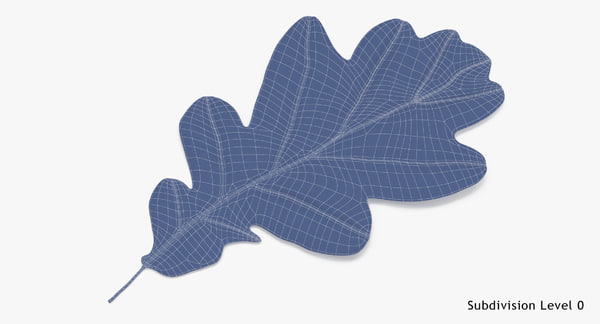 green oak leaf 3d model