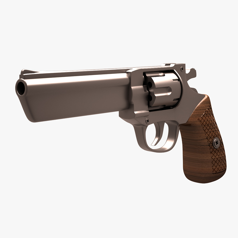 3d revolver model