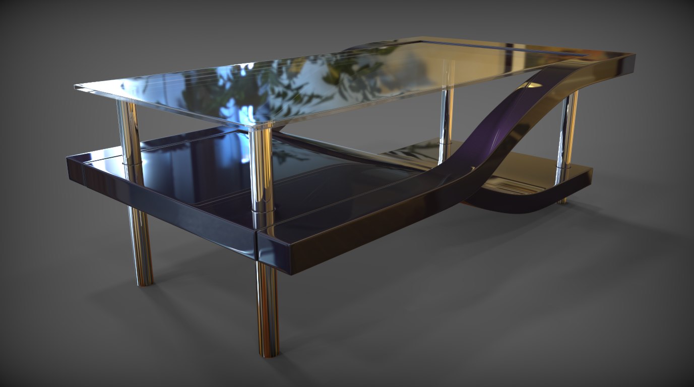 coffee glass table obj
