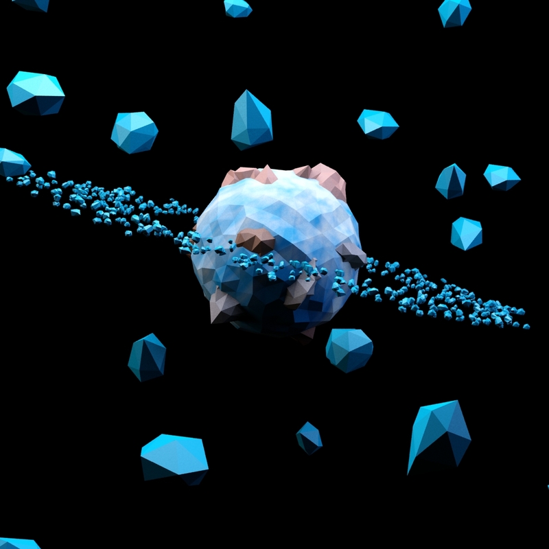 cartoon planet ice obj