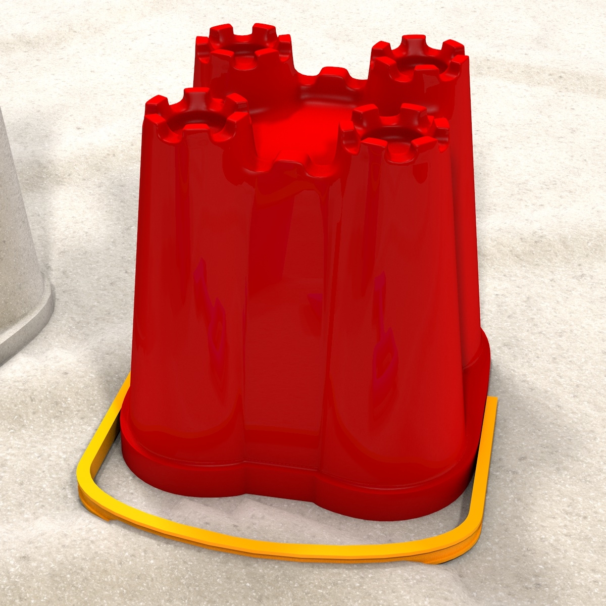 3d model sand castle bucket