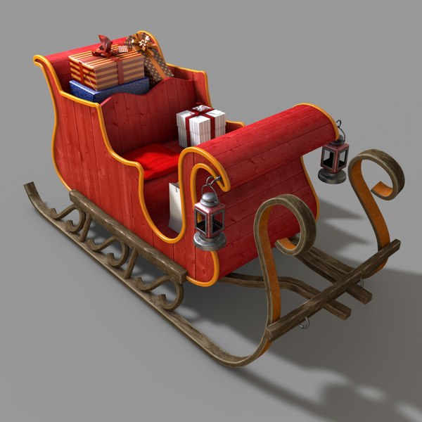 3dsmax sleigh cart